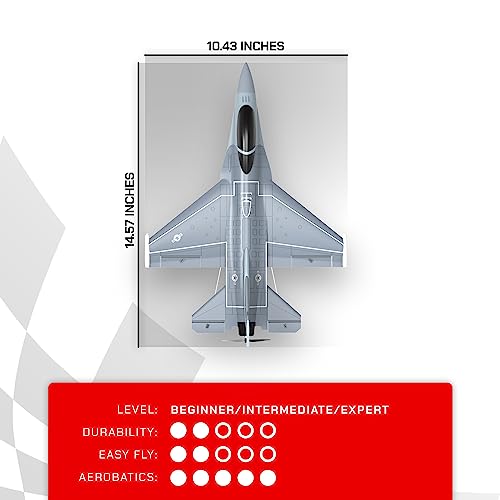 VOLANTEXRC 4CH RC Plane 2.4GHz RC Jet F-16 Fighting Falcon RC Airplane Fighter Ready to Fly with Xpilot Stabilizer System, One Key Aerobatic Perfect for Adults (761-10)