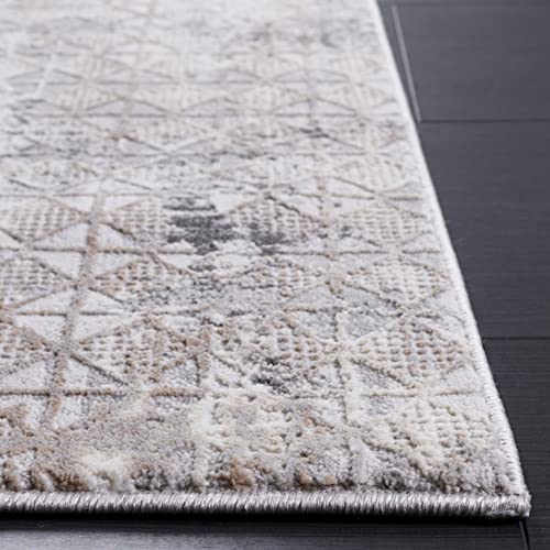 Safavieh Vogue Collection 9' x 12' Grey/Ivory VGE154F Modern Contemporary Abstract Area Rug