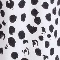 Pine Cone Hill Dalmatian Flannel Black Pajama, Small, White/Black Animal Pattern