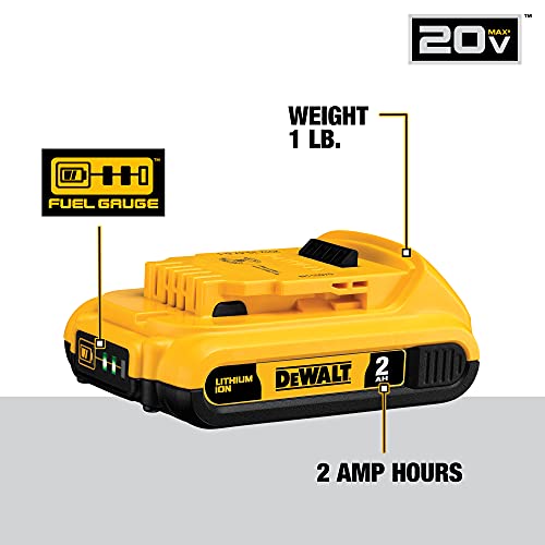 DEWALT 20V MAX Battery, 2 Ah and 4 Ah, 4-Pack, Fuel Gauge LED Charge Indicators(DCB324-4)