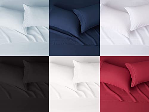4-Pcs Premium Bedding Set 800 Thread Count 100% Cotton Bedlinen Chocolate Queen Bed Sheets, Single Ply Long Staple Yarns, Breathable, Sateen Weave, Fits Mattress Upto 16'' Deep Pockets