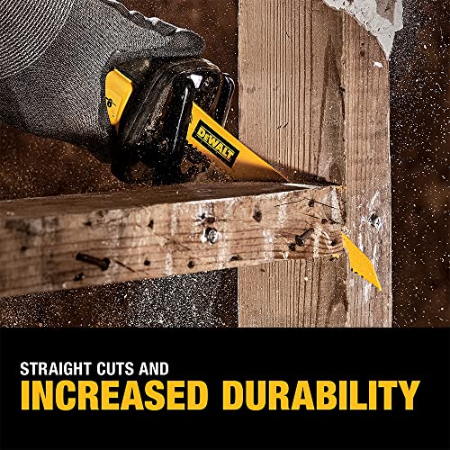 DEWALT Reciprocating Saw Blades, Bi-Metal Set with Case, 12-Piece (DW4892)
