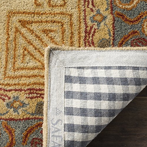 SAFAVIEH Heritage Collection 9' x 12' Beige / Multi HG402A Handmade Traditional Oriental Premium Wool Area Rug
