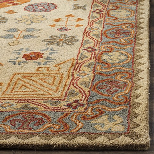 SAFAVIEH Heritage Collection 9' x 12' Beige / Multi HG402A Handmade Traditional Oriental Premium Wool Area Rug