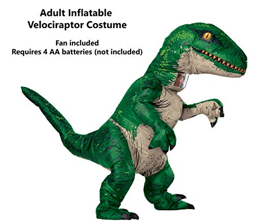 Rubies Inflatable Original Velociraptor Dinosaur Costume For Adults, For Themed Party and Halloween, Standard Size