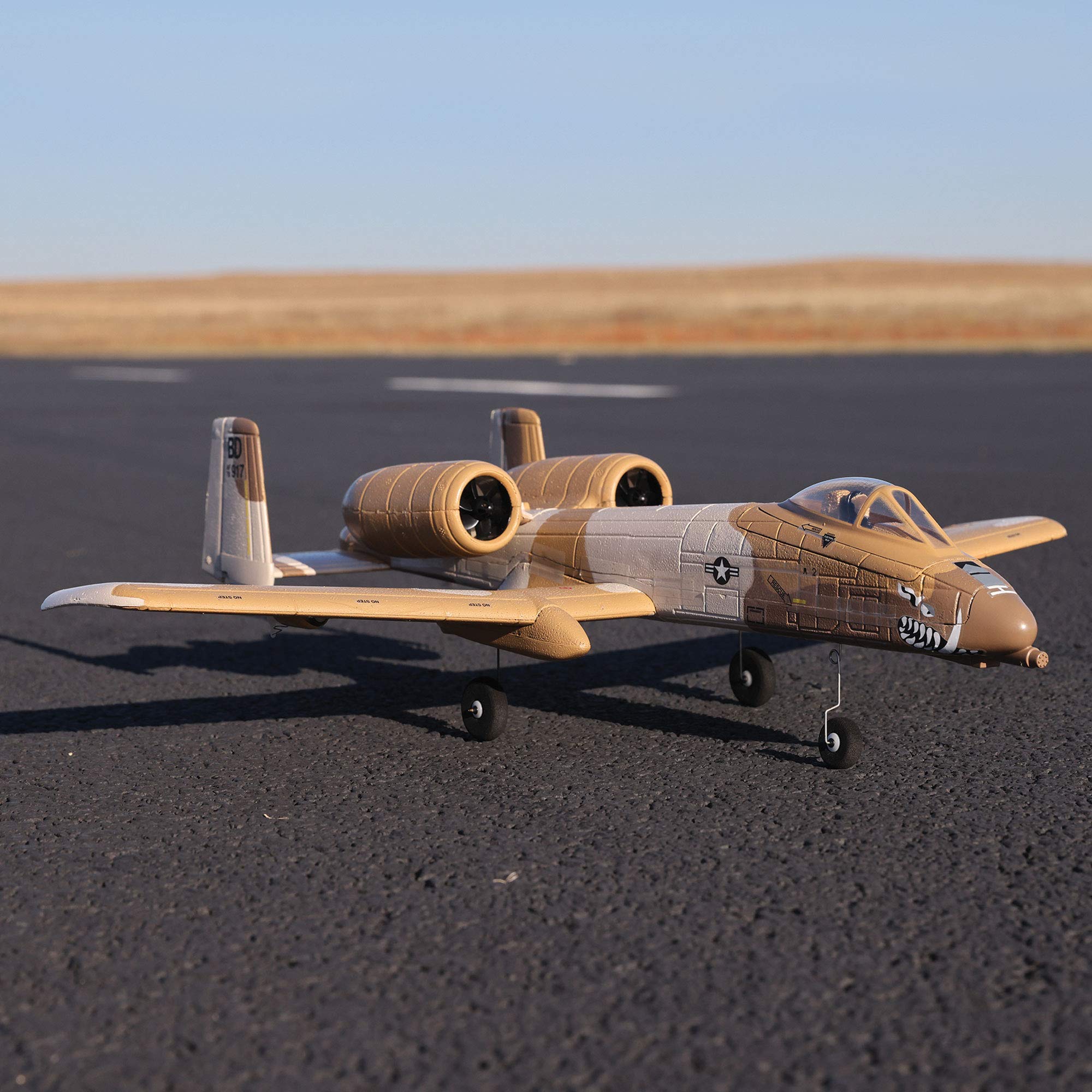 E-flite RC Airplane UMX A-10 Thunderbolt II 30mm EDF BNF Basic Transmitter Battery and Charger not Included with AS3X and Safe Select 562mm EFLU6550