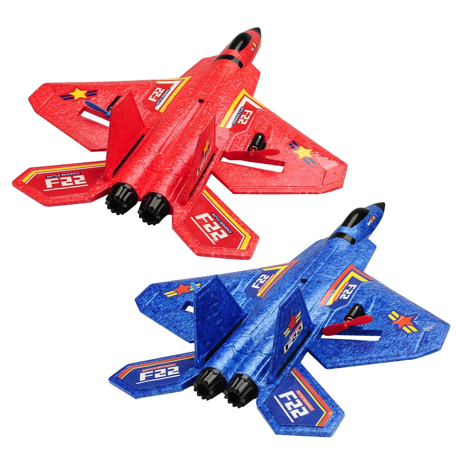 ANTSIR Remote Control Plane F-22 Raptor, 2.4Ghz Smart Gyroscope RC Airplane with Light Strip, Jet Fighter Toy Gift for Kids Beginner (Red)