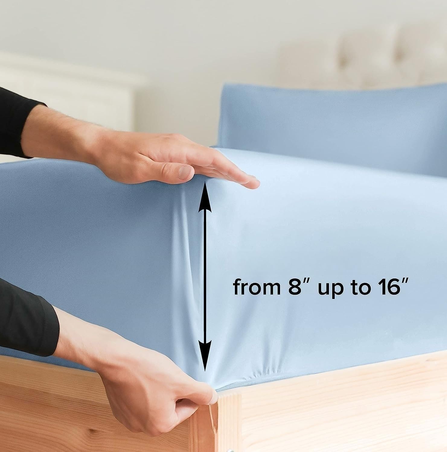 Luxurious Sateen Cotton Full Size Sheet Set: 100% Cotton Sheets,Soft, and Hotel Quality Bedding