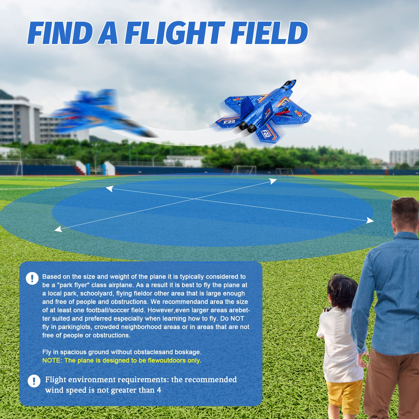 ANTSIR Remote Control Plane F-22 Raptor, 2.4Ghz Smart Gyroscope RC Airplane with Light Strip, Jet Fighter Toy Gift for Kids Beginner (Red)