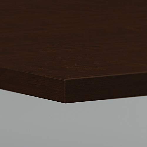 Bush Business Furniture 120" x 48" Boat Top Conference Table with Wood Base, Mocha Cherry