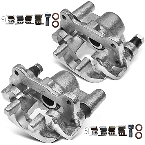 A-Premium Disc Brake Caliper Assembly with Bracket Compatible with Select Scion Models - tC 2005 2006 2007 2008 2009 2010, L4 2.4L - Rear Driver and Passenger Side, 2-PC Set