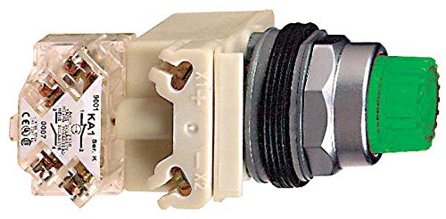 Schneider Electric 30mm LED 1NO/1NC Illuminated Push Button with Momentary Action, Green