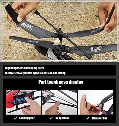 VanFty Large Fall Resistant Rc Helicopter for Adults Helicopters Remote Control Charging 3.5 Channels RC Drone Helicopter Toys with LED Light Night Sky Flight Teenagers Boys Girls Gift (Color : Red)