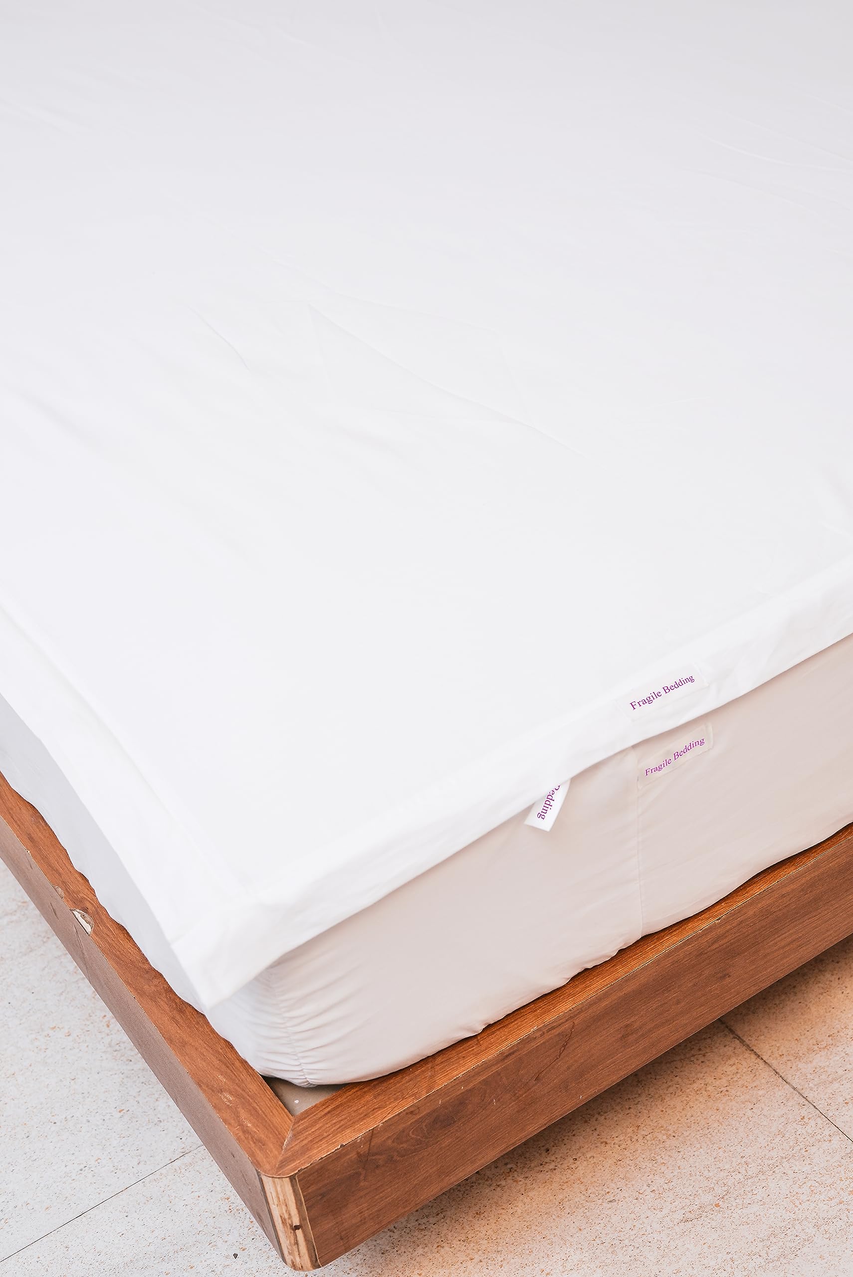 Eyptian Cotton - Includes 1 Fitted Sheet Base & 2 Zip-On Sheets - 15” Inch. Deep Pockets Zipper Sheets Queen Size - Eyptian Cotton 800 TC Zipper Fitted Sheet - (White Colour)