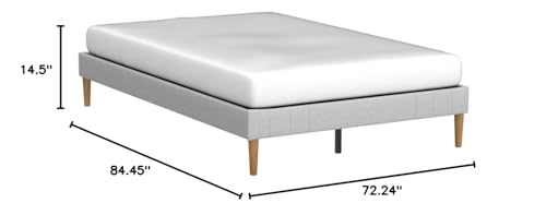 DeCoro Eternity Soft Grey Upholstered Bed Frame, California King Size