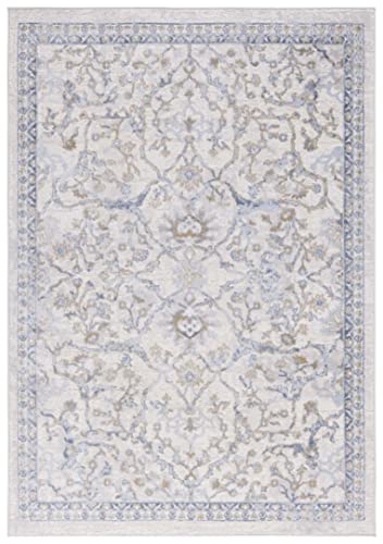 Safavieh Palma Collection 5'5" x 7'7" Beige/Light Blue PAM336A Oriental Non-Shedding Area Rug