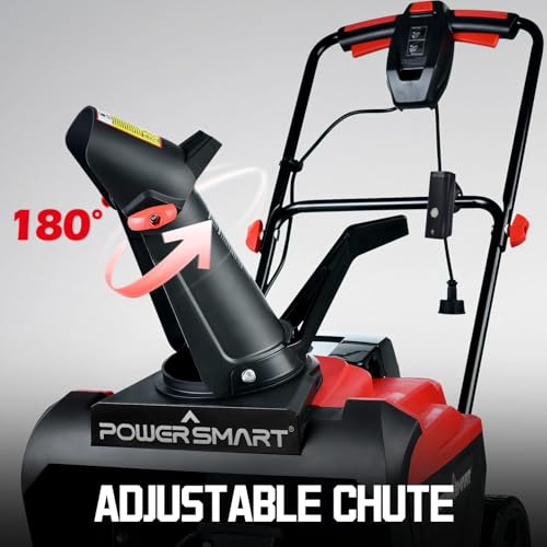 PowerSmart Electric 21 Inch Walk-Behind Single Stage Snow Blower - 120V 15 Amp, 2100 RPM, 15-Amp Motor, LED Light for Yard, Road (DB5021LED)