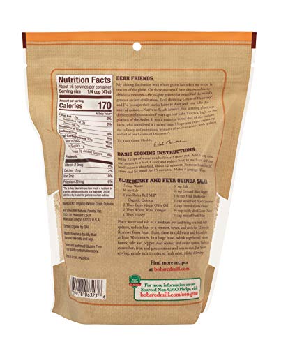Bob's Red Mill Organic White Quinoa, 13 Ounce (Resealable)