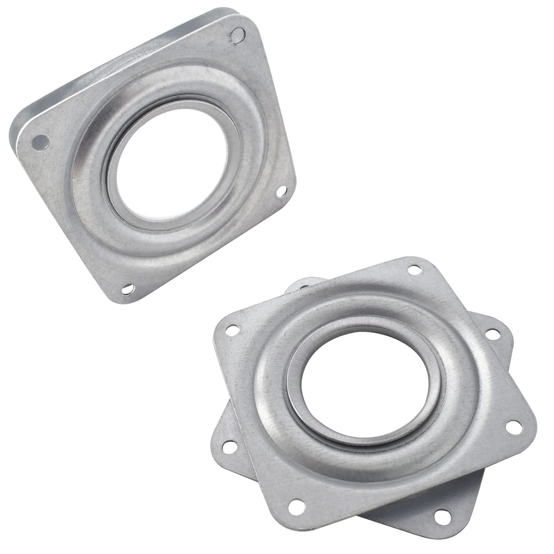 SDTC Tech 2 Packs 3 inch Lazy Susan Turntable Bearings Square Rotating Plate Swivel 360 Degree for Trays, Kitchen Storage Racks, Craft Projects, Kitchen Cabinet, Makeup Holder