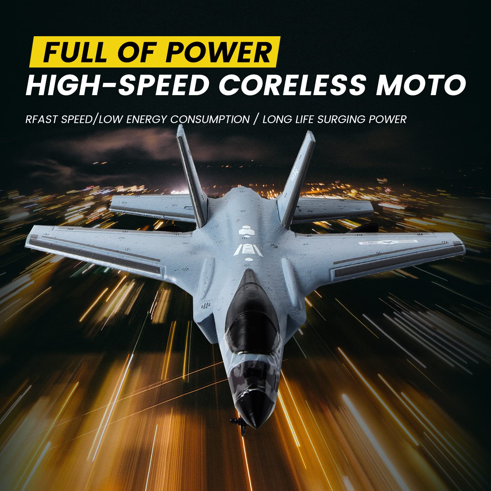 BEHORSE RC Plane, F-35 RC Airplane Ready to Fly, 2 Channel 2.4Ghz Remote Control Plane, Remote Control Airplanes for Kids Boys Girls Adults Beginners