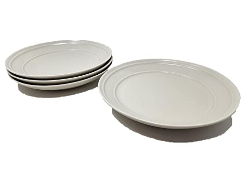 10" 4 pack Porcelain Courtland Dinner Plates Off White Threshold