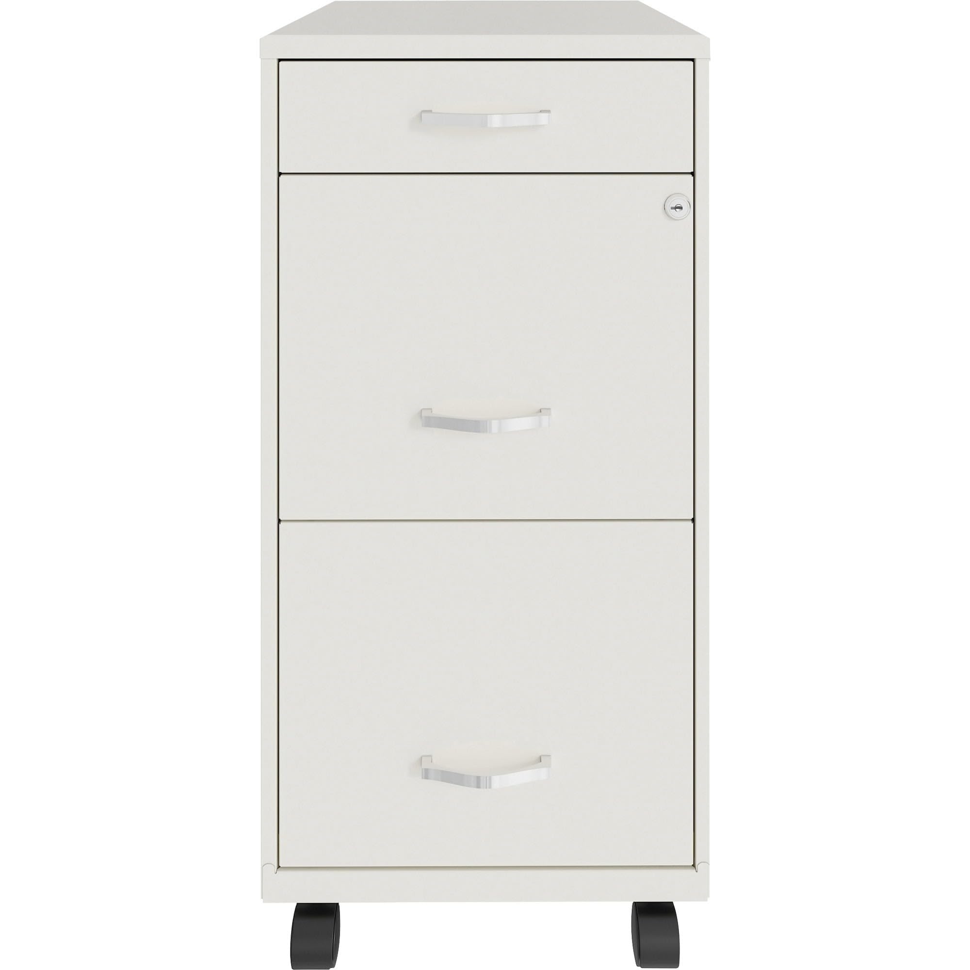 Lorell SOHO Box Mobile File Cabinet, 26.5 x 14.3 x 18 in, White