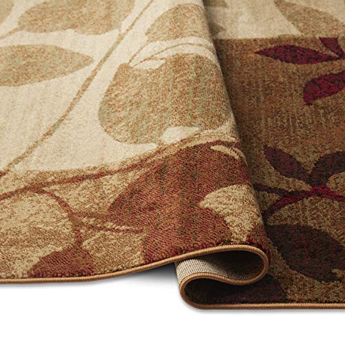 Home Dynamix Tribeca Amelia Modern Area Rug | 5'2" x 7'2" Rectangle | Beige/Green/Red