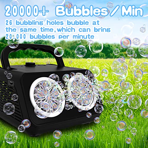 Bubble Machine,PANACARE Portable Automatic Bubble Blower.20000+ Bubbles per mins.Bubble Maker for Parties.Best Gifts for Kids and Toys for Pets.