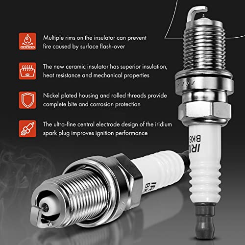 A-Premium Set of 6 Ignition Coil Pack and Iridium Spark Plugs Compatible with Nissan Maxima 1995-1999 & Infiniti I30 1996-1997 3.0L, Replace# 2244831416