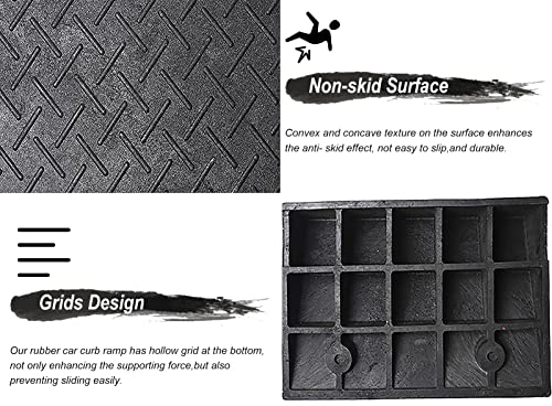 Threshold Ramp, Driveway Curb Ramps for Wheelchair - 1.5in/ 2in/ 2.5in/ 3in/ 3.5in/ 4in Rise, Heavy Duty Transition Threshold Ramp with Non Slip Surface, Easy to Fix ( Color : Black , Size : 6cm/2.5in