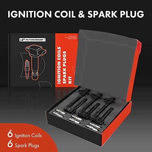 A-Premium Set of 6 Ignition Coil Pack and Iridium Spark Plugs Compatible with Nissan Maxima 1995-1999 & Infiniti I30 1996-1997 3.0L, Replace# 2244831416