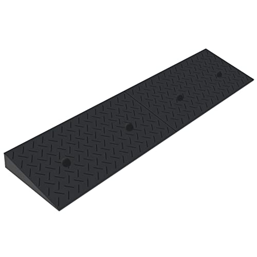 Threshold Ramp, Driveway Curb Ramps for Wheelchair - 1.5in/ 2in/ 2.5in/ 3in/ 3.5in/ 4in Rise, Heavy Duty Transition Threshold Ramp with Non Slip Surface, Easy to Fix ( Color : Black , Size : 6cm/2.5in