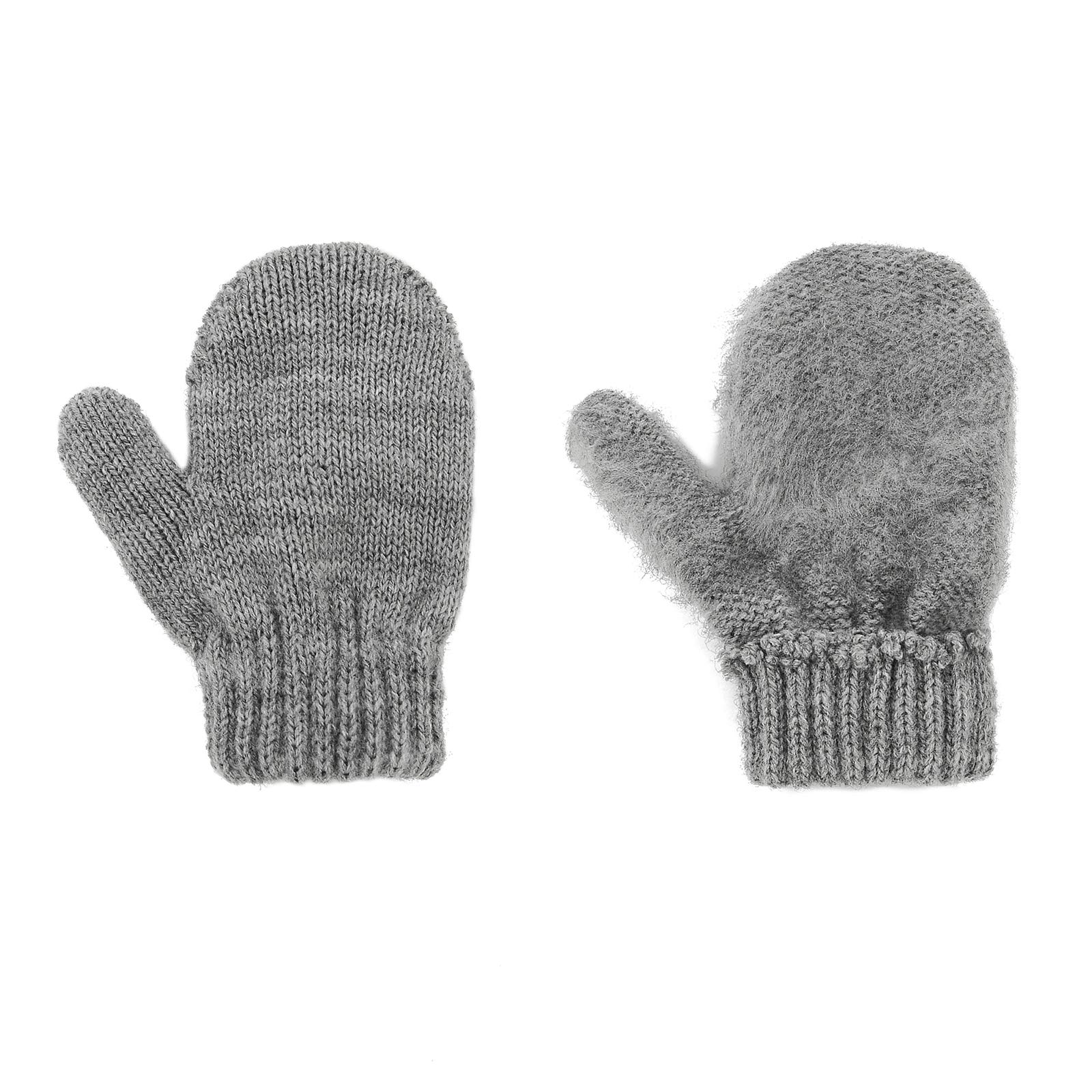 Kids Winter Toddler Mittens Multicolor Soft Knitted Gloves Thick Cold Protection Mitten Color Set 3