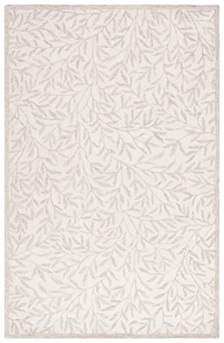 Safavieh Jardin Collection 3' x 5' Ivory/Beige JAR753A Handmade Contemporary Wool Area Rug