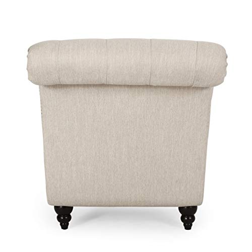 Christopher Knight Home Varnell Chaise Lounge, Beige + Dark Brown