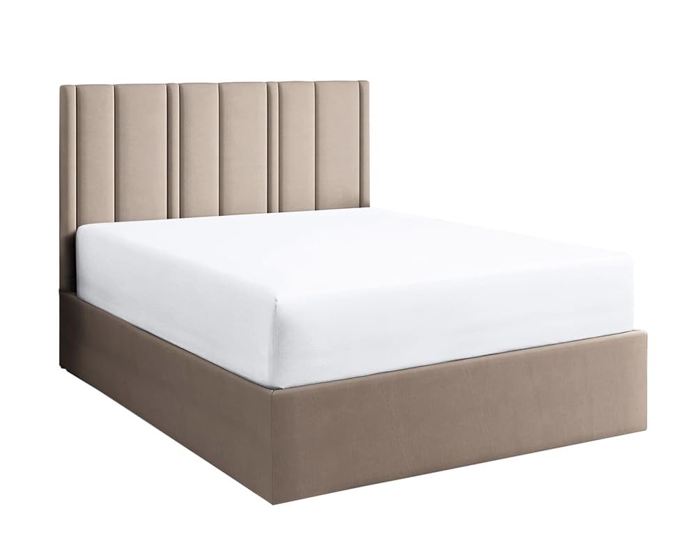 Banke Bihari 100% Egyptian Cotton 600 TC 1 Piece Fitted Sheet Only Soft & Smooth Hotel Feel Sateen Weave Solid 15" inch Extra Deep Pocket (Full XL-White)