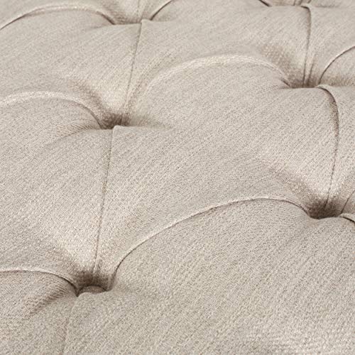 Christopher Knight Home Varnell Chaise Lounge, Beige + Dark Brown