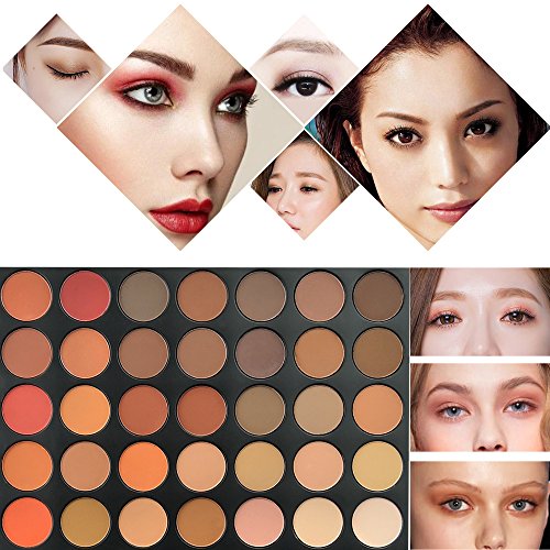 35 Colors Pro Pigmented Matte Shimmer Nature Eye Shadow Make up Palettes Nude Beauty Cosmetics Pallet by Everfavor (Warm Natural)