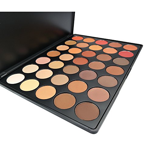 35 Colors Pro Pigmented Matte Shimmer Nature Eye Shadow Make up Palettes Nude Beauty Cosmetics Pallet by Everfavor (Warm Natural)