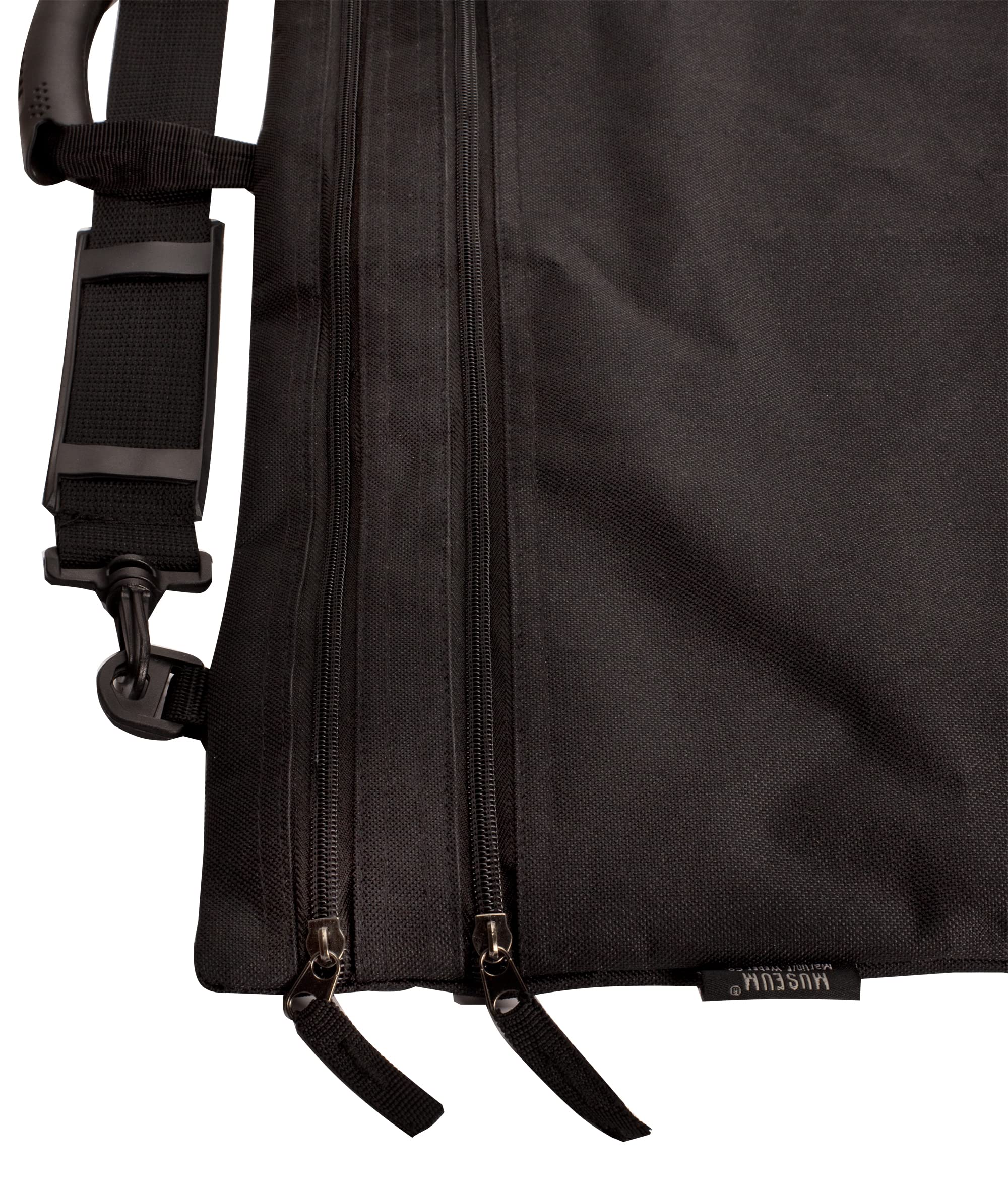 SoHo Urban Artist Art Portfolio Case Artwork Tote Bag, Heavy Duty Nylon, 2 Zippered Pockets, Handle & Shoulder Strap Lightweight Large Capacity for Drawings, Posters, 23x31 Inches Black