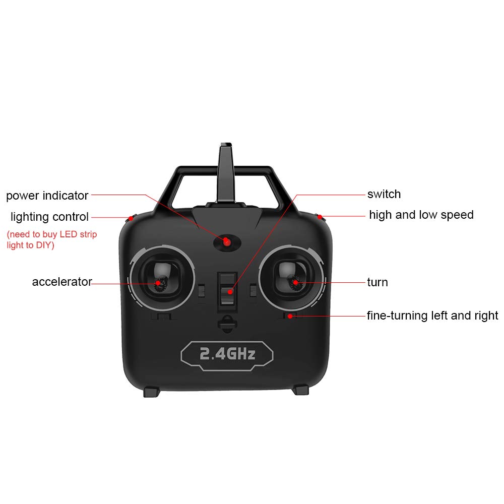 GoolRC Z51 Predator RC Plane, 2.4Ghz 2 Channels Remote Control Airplane with 3-Axis Gyro, Foam Hand Throwing RC Aircraft Glider with 660mm Wingspan, DIY Kit Toys for Kids Beginners