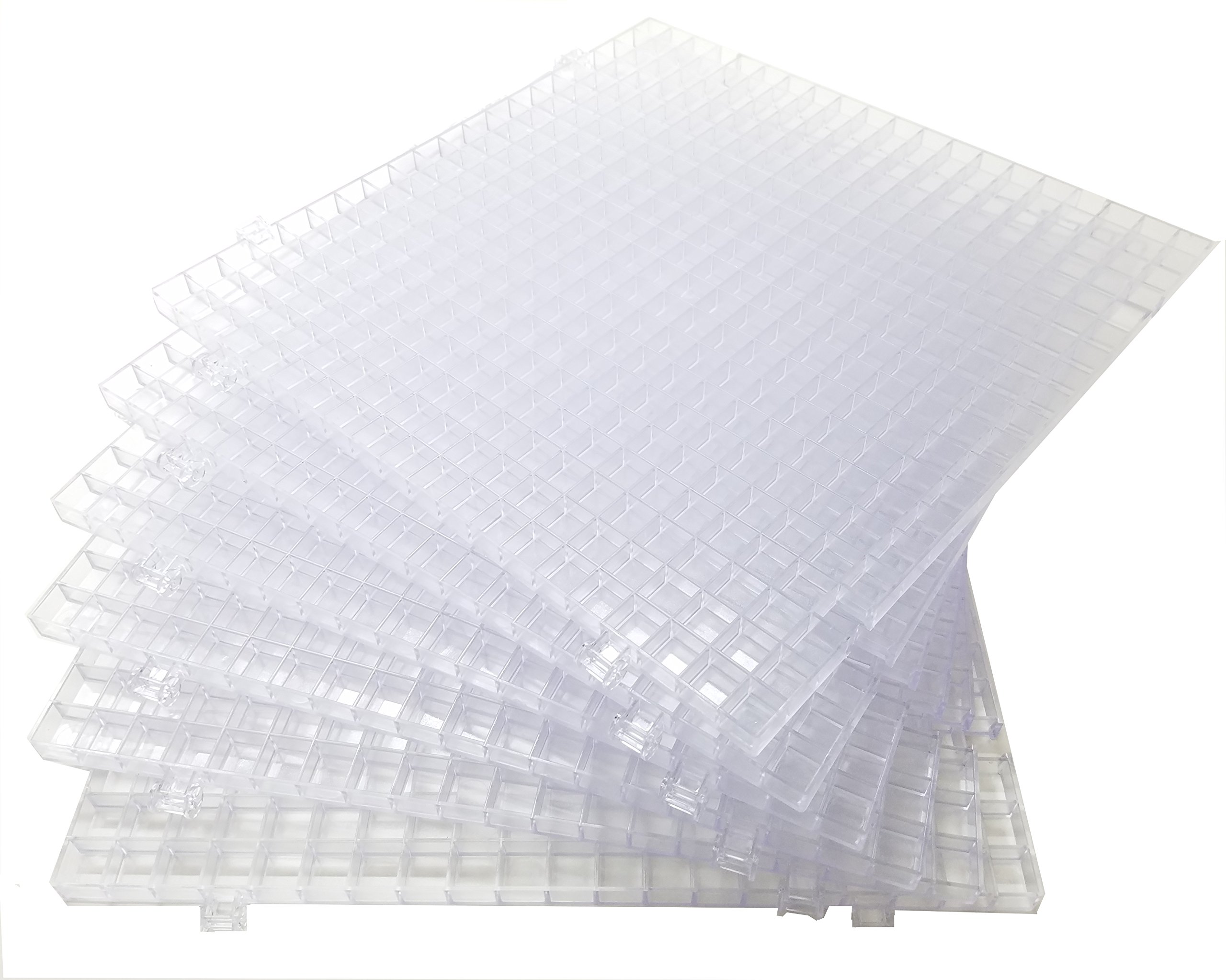 Creator's Waffle Grid 6-Pack - As Seen On HGTV/DIY Cool Tools Network - 100% USA - Solid Bottom Modular Surface - Glass Cutting, Small Parts, Liquid Containment, Grow Room, Etc. - Home, Office, Shop