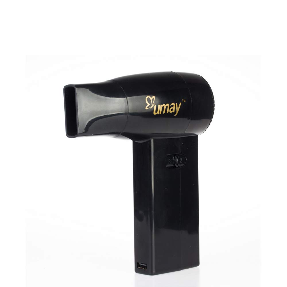 UMAY Cordless Rechargeable Hair Dryer Art Painting Dryer Portable Blower with USB Mobile Port Suitable for Drying Painting Pet Baby Easy to Carry Cordless Use, 1 Count