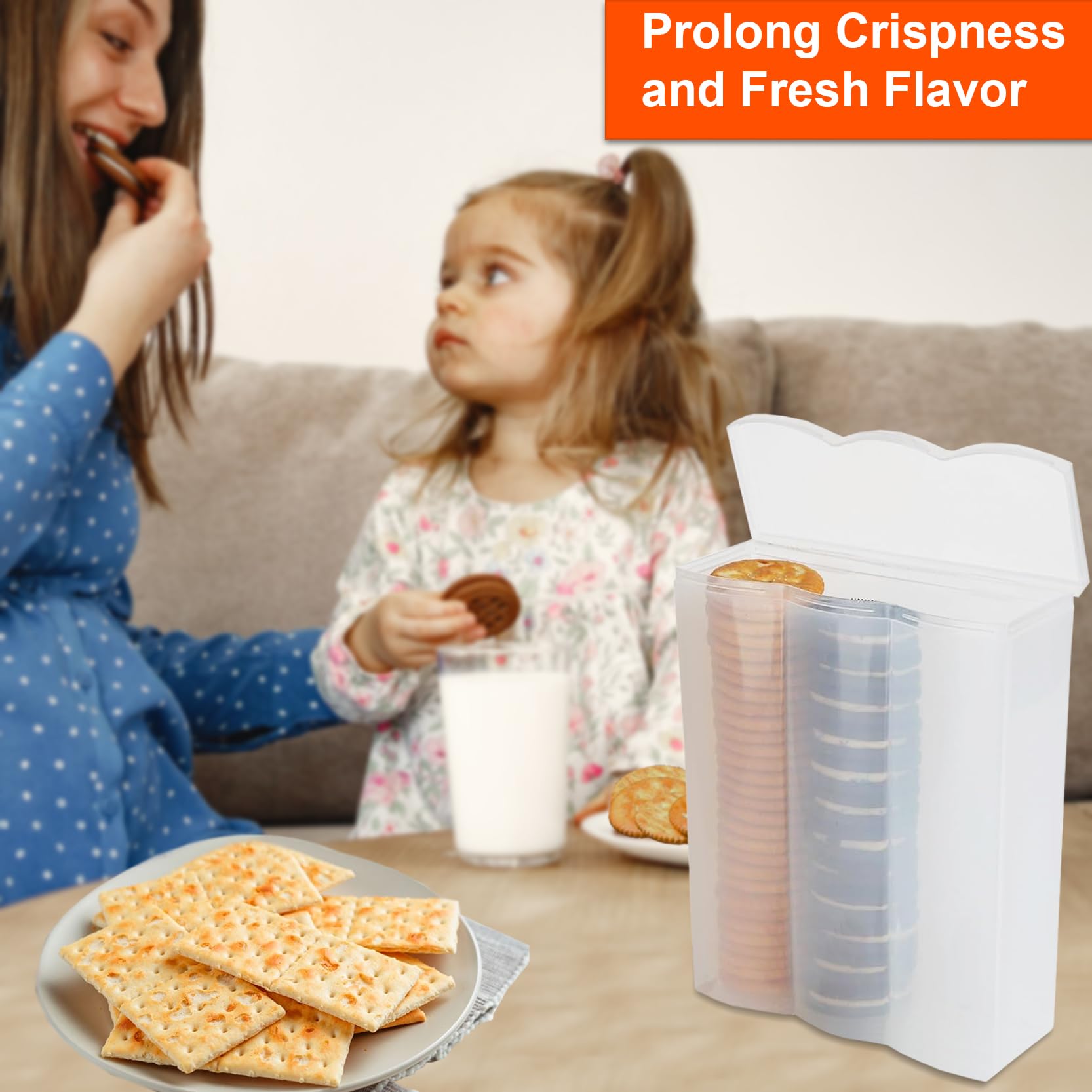 Home-X Convenient Cracker and Cookie Keeper. 3 Rows
