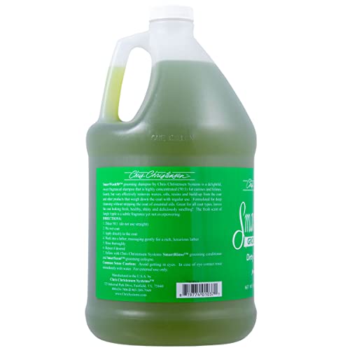 Chris Christensen SmartWash 50 Grooming Shampoo Jungle Apple, Groom Like a Professional, Delightfully Fragranced and Concentrated, Suitable for All Coats, Made in The USA, Gallon