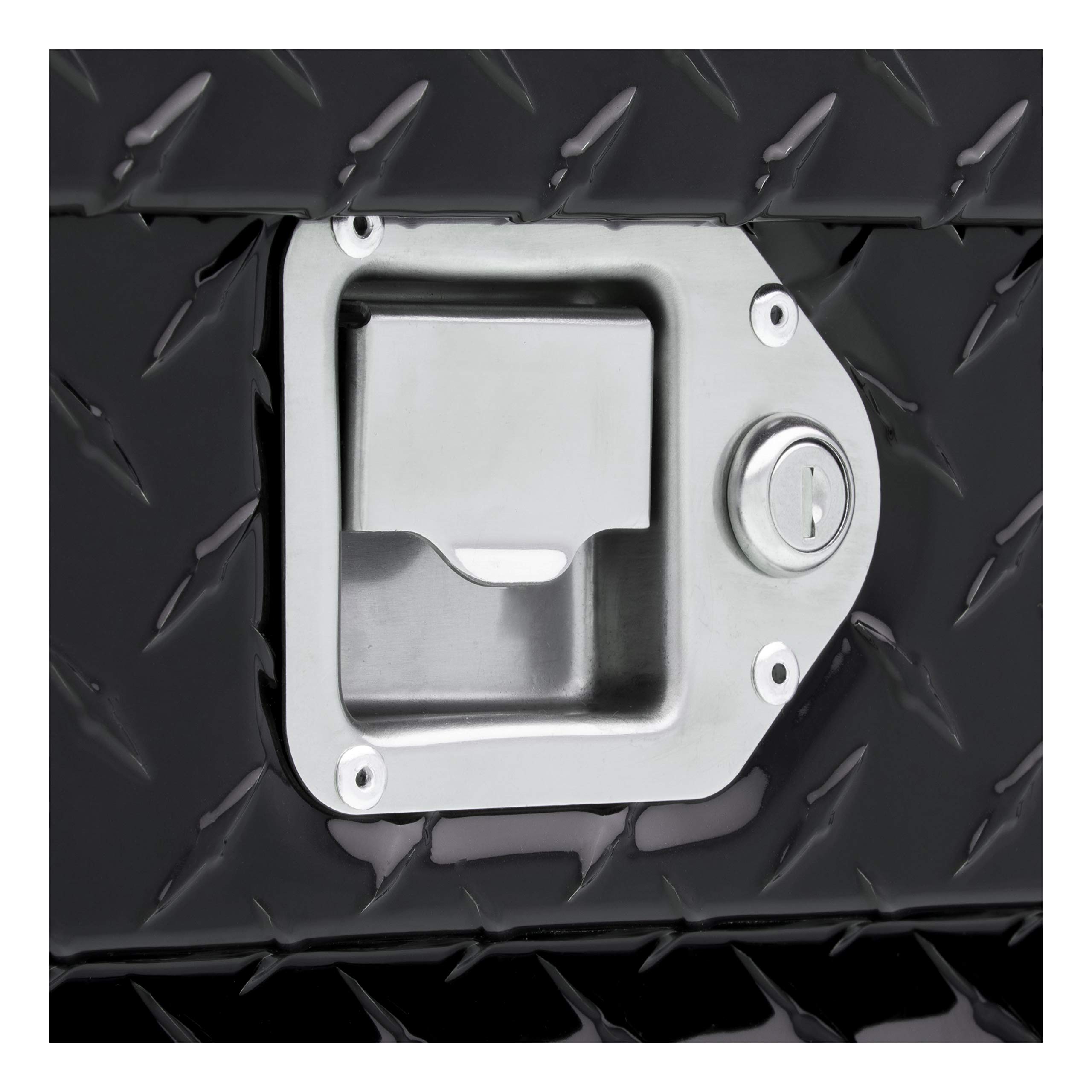 UWS TBSD-69-LP-BLK Black Single Lid Low Profile Deep Aluminum Toolbox with Beveled Insulated Lid