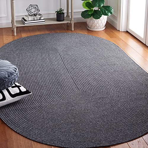 SAFAVIEH Braided Collection 3' x 5' Oval BRA201Z Handmade Farmhouse Entryway Living Room Foyer Bedroom Accent Rug