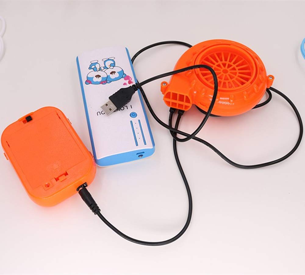 Mini Fan Blower for Mascot Head Inflatable Costume Fan 6V Powered by 4xAA Dry Battery or USB
