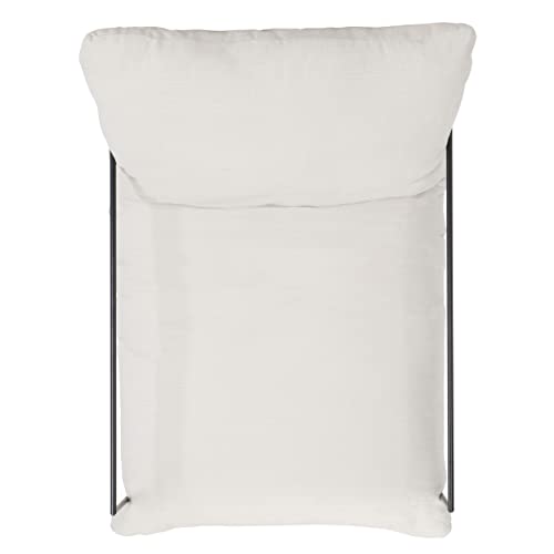 Safavieh Home Collection Portland Metal Ivory and Black Pillow Top Accent Chair