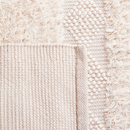 Safavieh Natura Collection 6' x 9' Ivory NAT722A Handmade Rustic Textured Wool Area Rug